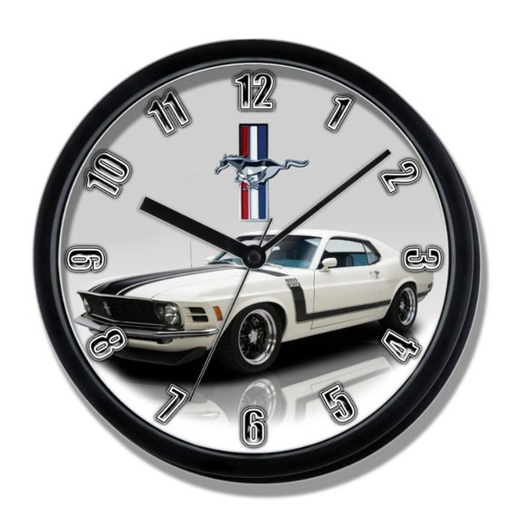 Clock | Wall Decor | 97 Ford Mustang Boss 302 White Clock New | Poshmark